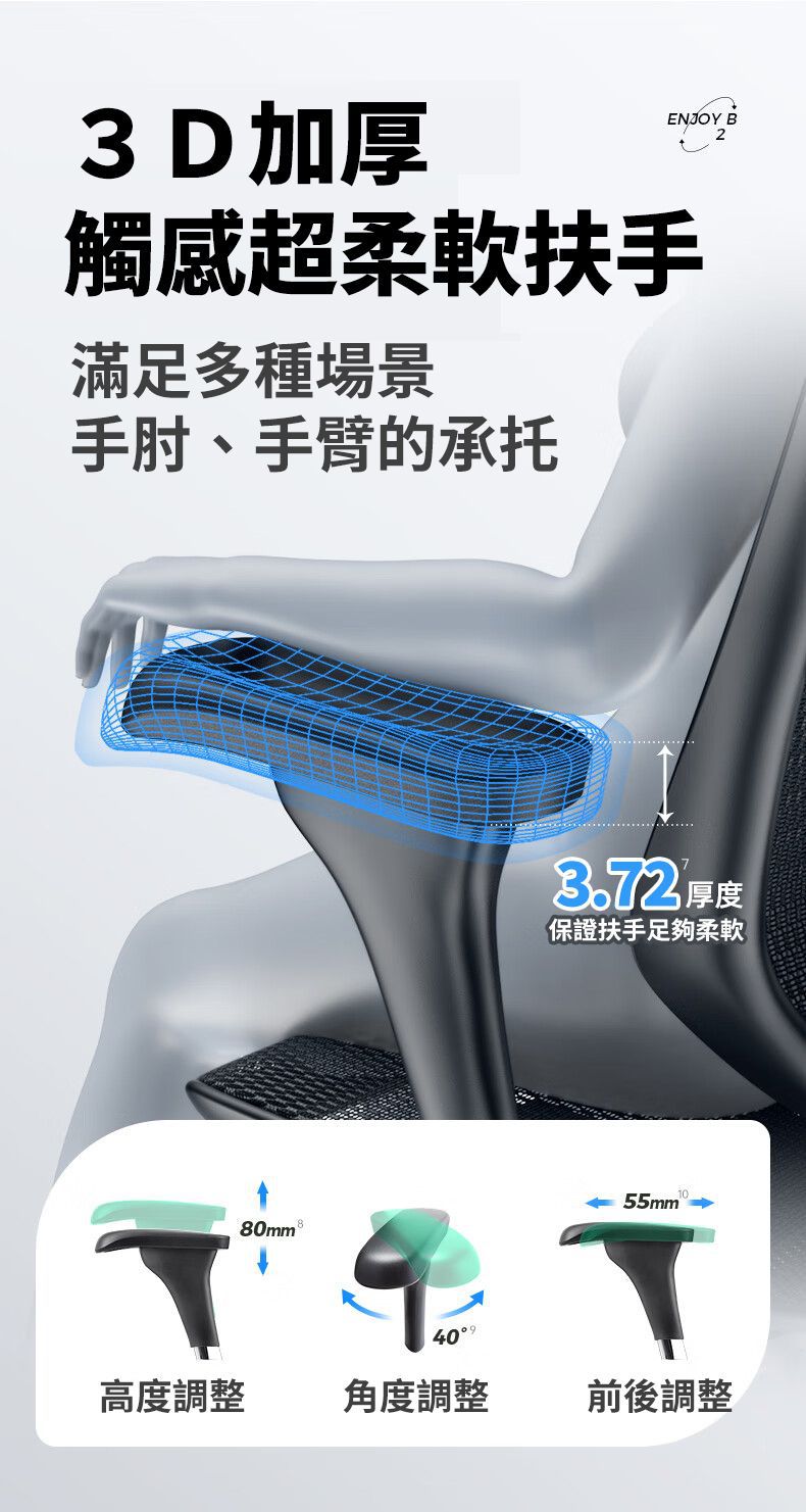 ENJOY 2.0 企業版人體工學椅 - 人體工學椅、電腦椅、辦公室傢具專門店